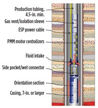 Rigless, through-tubing wireline-retrievable ESP lowers operating costs