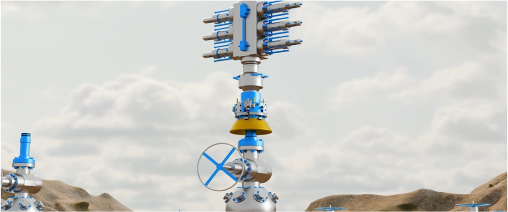 Hydraulic latching tool quickly connects pressure control string to the ...