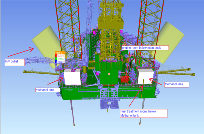 Can an offshore drilling rig run on green methanol?