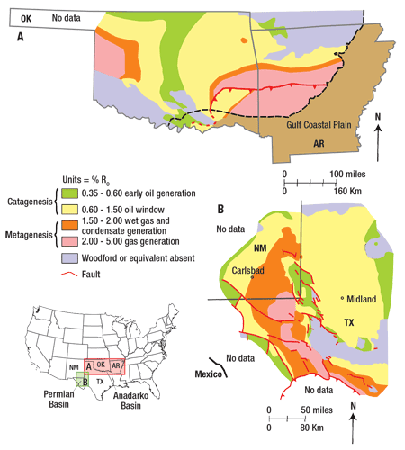 Reservoir characteristics and production potential of the Woodford Shale